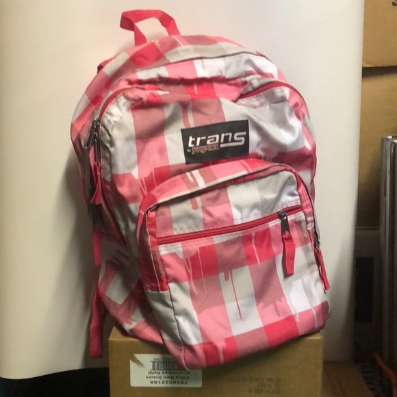 Jansport | Bags | 746 Trans By Jansport Back Pack Pink Grey Plaid 4 ...